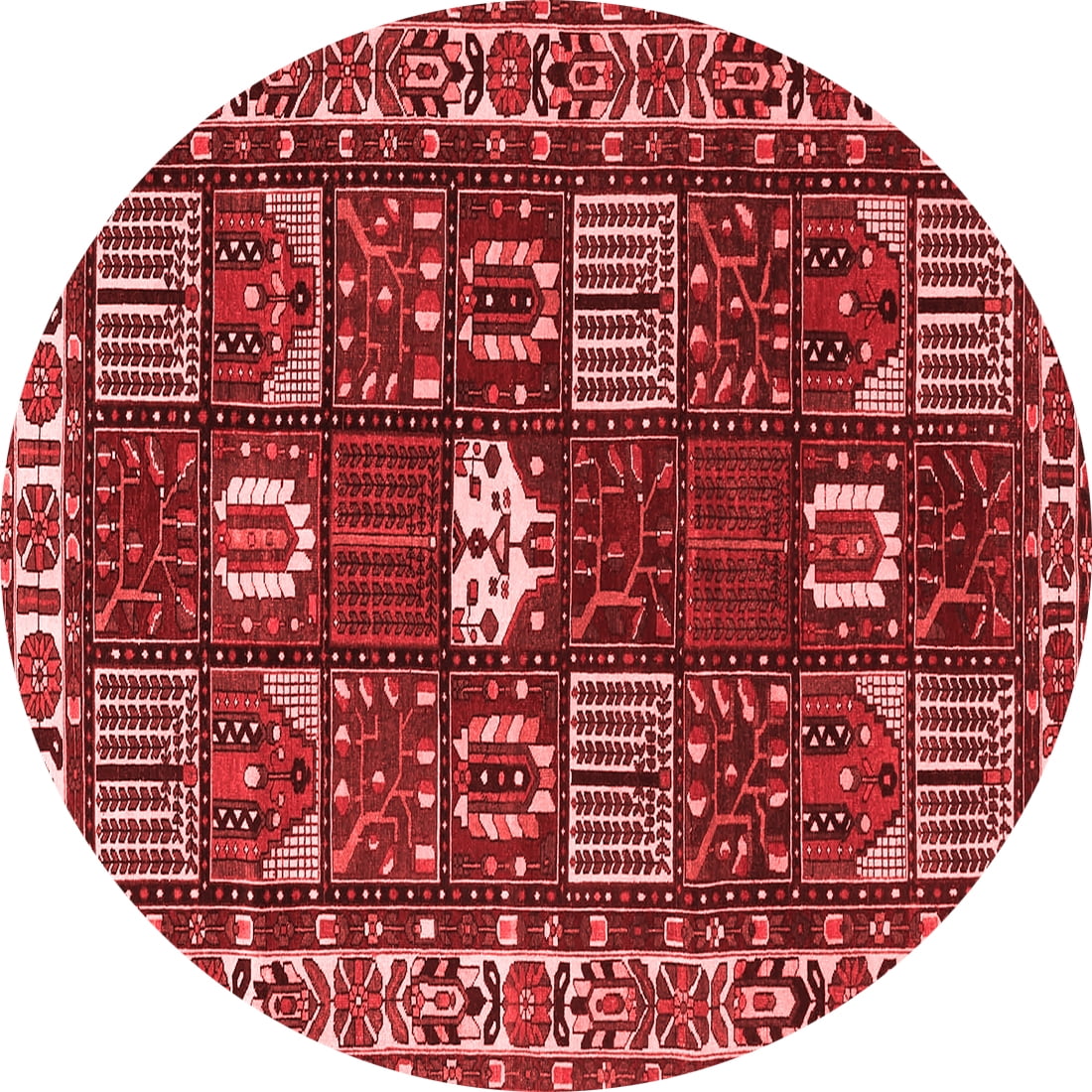 Ahgly Company Indoor Round Persian Red Traditional Area Rugs, 6' Round ...