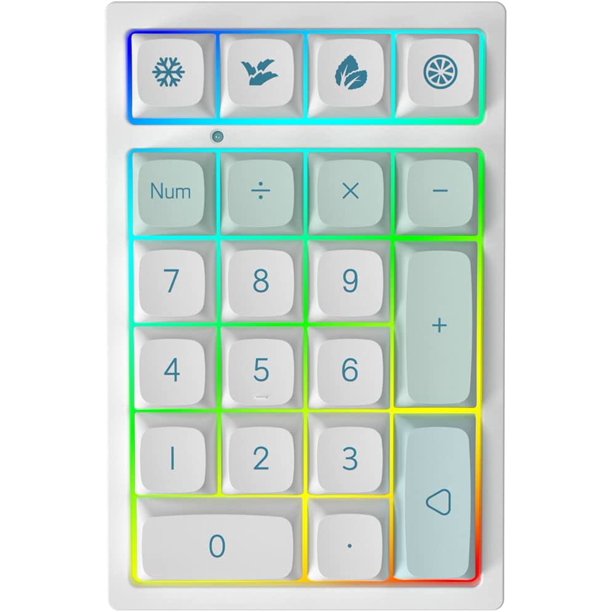 YZ21 Hot Swappable Mechanical Numeric Keypad, RGB 21 Keys Wired Mini ...