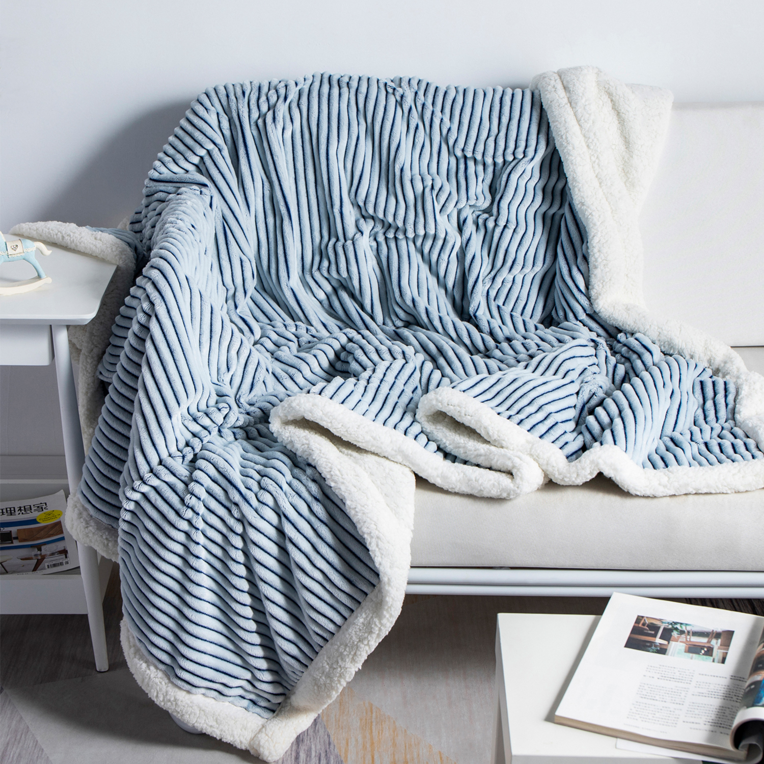 LOMAO Sherpa Fleece Blanket Soft Plush Throw Blanket Dual Sided Cozy ...