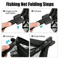 NEWEEN Telescoping Rubber Fishing Net, Collapsible Sturdy Pole Handle ...