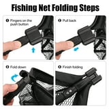NEWEEN Telescoping Rubber Fishing Net, Collapsible Sturdy Pole Handle ...