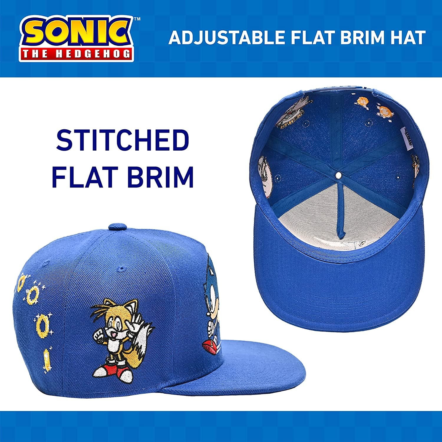 Buy SEGA Sonic The Hedgehog Baseball Hat - Featuring Sonic, Tails, and Knuckles - Official ...