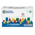 Learning Resources, LRNLER0913, Mini GeoSolids Shapes Set, 32 / Set ...