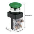 25mm Mushroom Head Momentary Push Button Switch Red DPST - Walmart.com