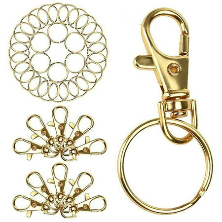 juguse 25 Pieces Key Rings Key Chain Round DIY Accessory Strong Blank ...