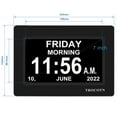 TROCOTN 7 Inch Extra Big Day Date Digital Calendar Alarm Clock with ...