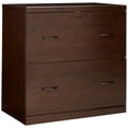 2 Drawer Vertical Wood Lockable Filing Cabinet, Cherry - Walmart.com