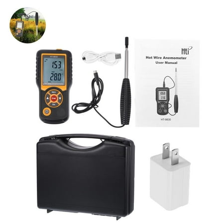 Outdoor Anemometer Digital LCD Backlight Screen Display Hot Wire Wind ...