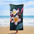 Beautiful Hawaiian Pink Plumeria Flower Microfiber Beach Towel ...