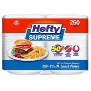 Hefty Supreme Disposable Styrofoam Dinner Trays, Oval Foam Plates (100 ...