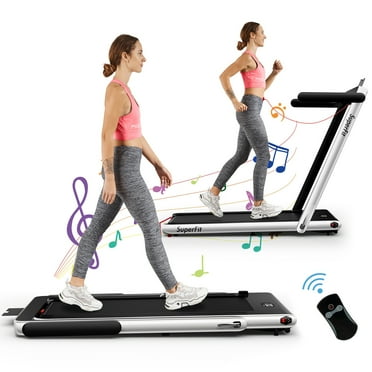 SuperFit Up To 7.5MPH 2.25HP 2 in 1 Single Display Screen \Treadmill W ...