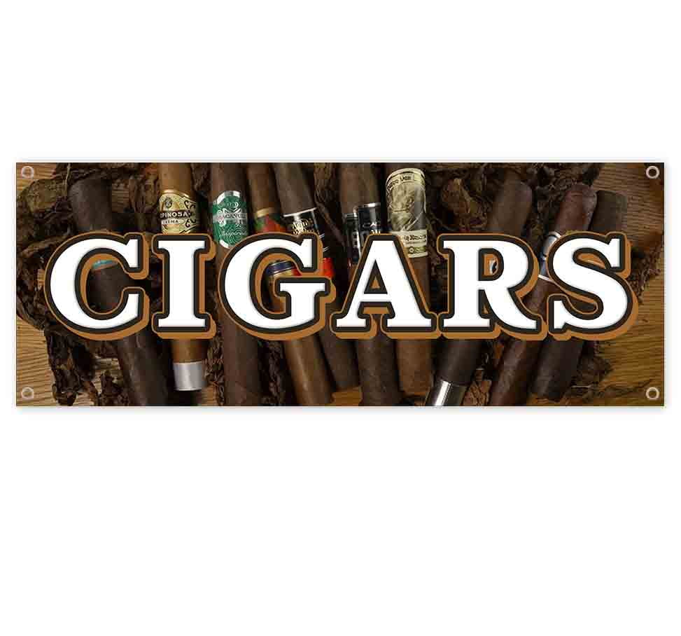 Cigars 13 oz Vinyl Banner With Metal Grommets - Walmart.com