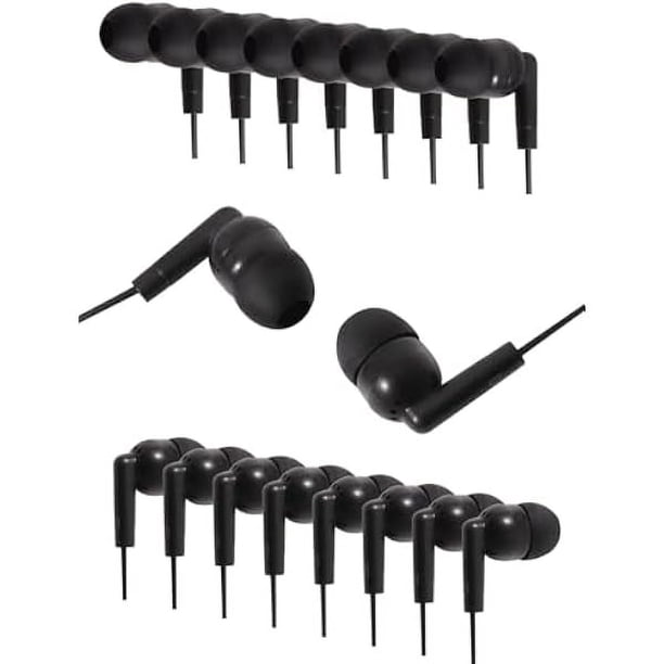wonima11 50 Pack Bulk Earbuds Headphones Classroom Set Wired in Ear ...