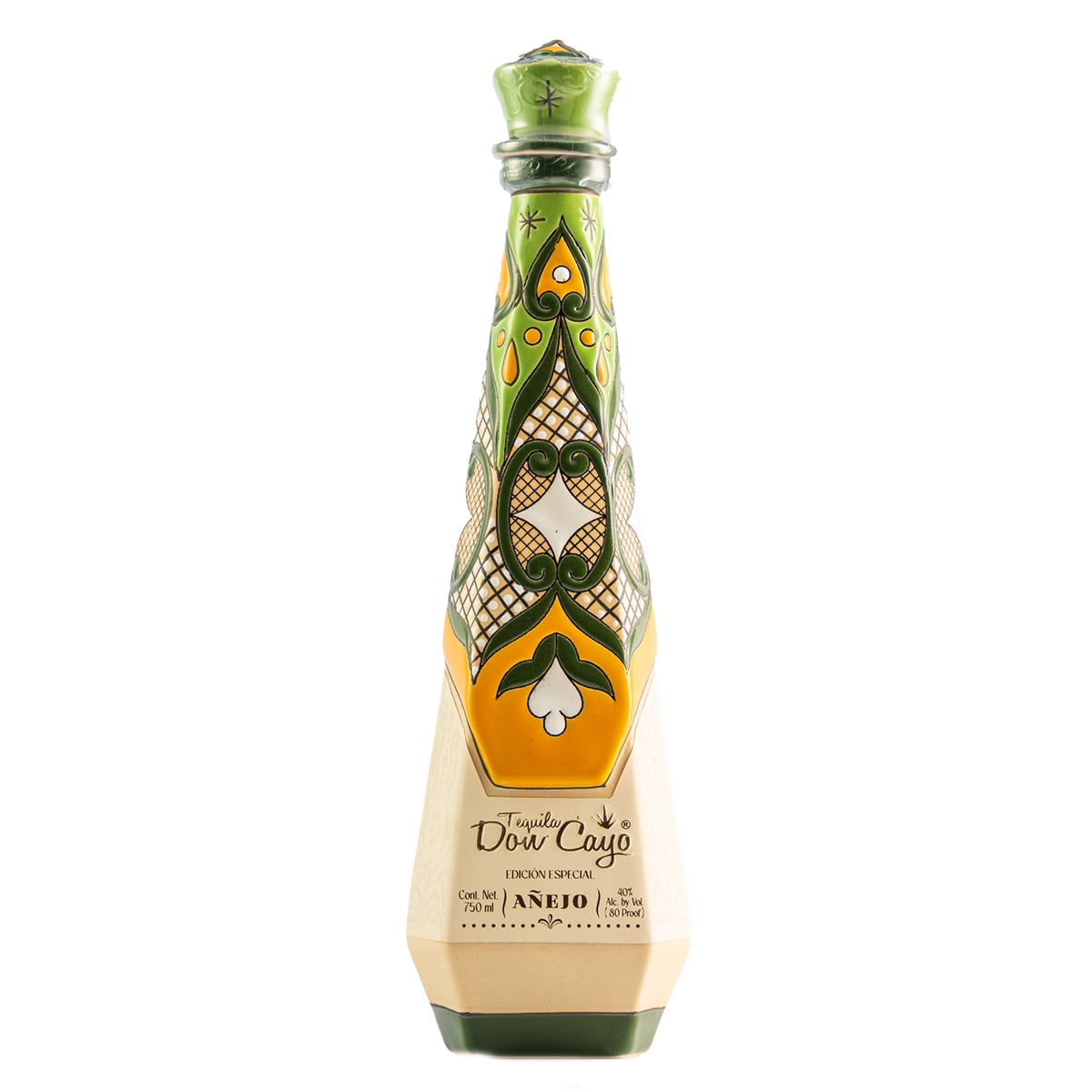 Tequila Don Cayo Añejo Cerámica Verde 750 Ml Don Cayo Tequila Añejo ...