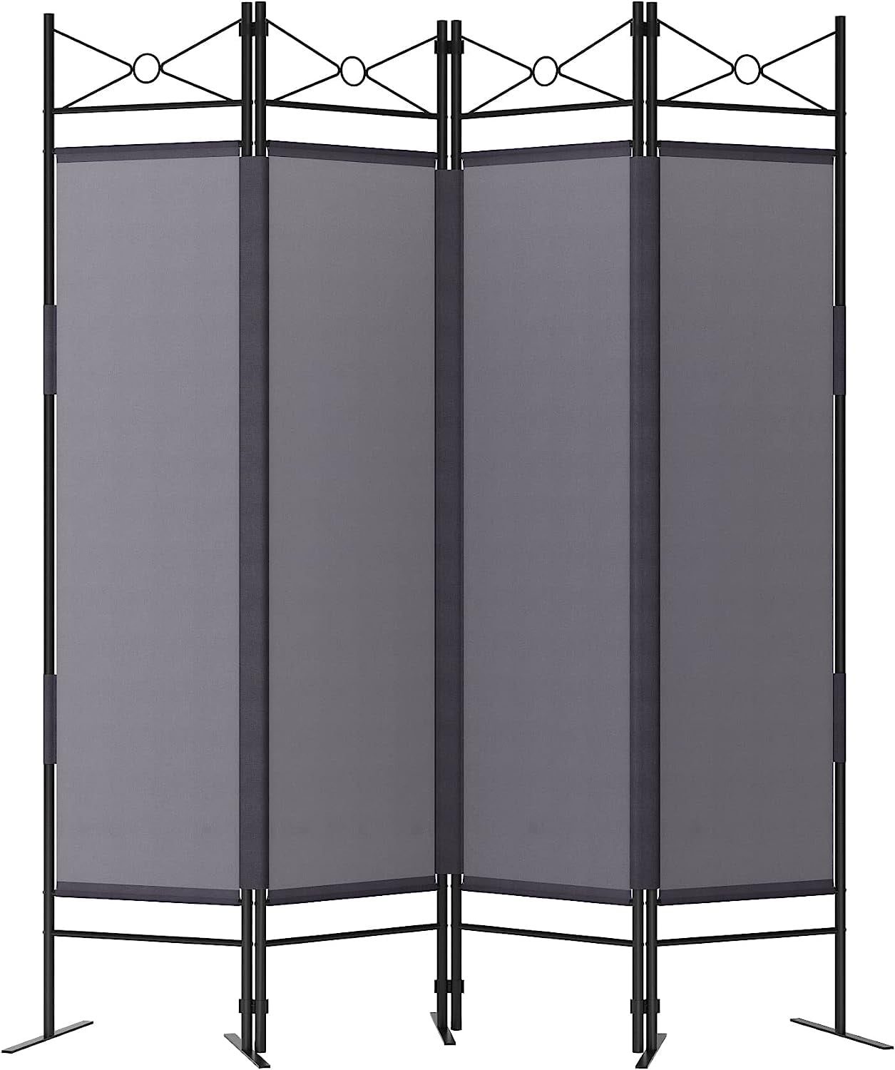 Jaxpety 4 Panel Room Divider W/ Leg Support 5.9 ft Folding Wall ...
