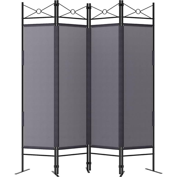 Jaxpety 4 Panel Room Divider W/ Leg Support 5.9 ft Folding Wall ...