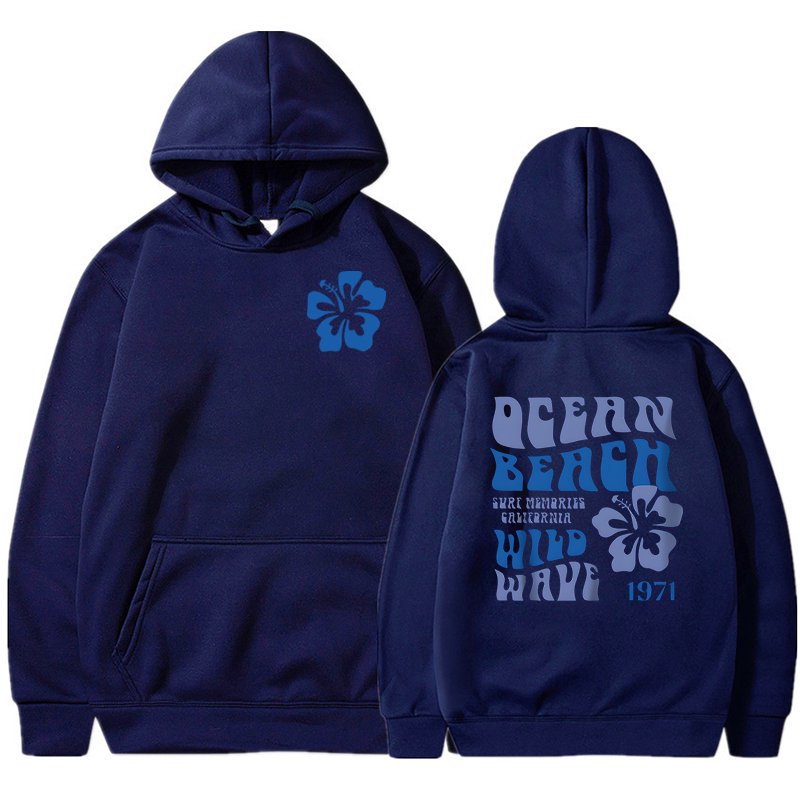 Click here for Unbranded Ocean Beach Wild Wave Print Hoodie Women... prices