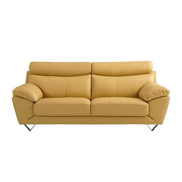 Maylo Comfortable Mid Century Modern Italian Leather Couch, Stain ...