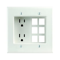 Arlington Two Gang Recessed TV Box with Power, Low Voltage & Electrical ...