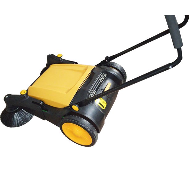 INTBUYING 39.5" width Triple Brush Push Power Sweeper Pavement Sweeper ...