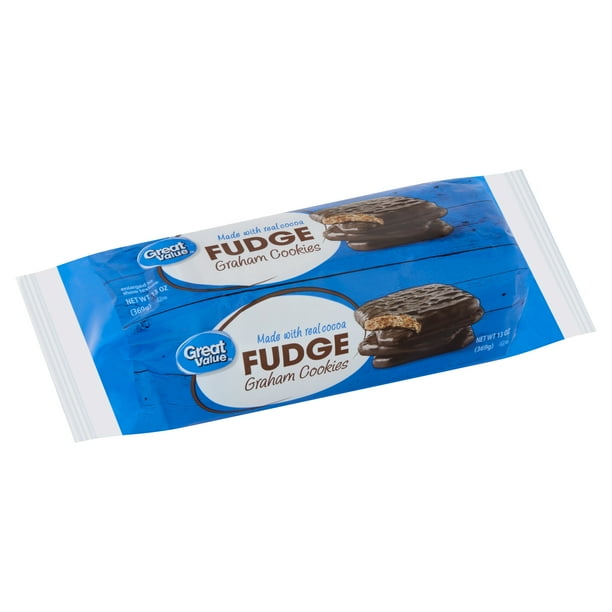Great Value Fudge Graham Cookies, 13 oz - Walmart.com - Walmart.com