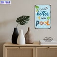 1 Vintage "Life's Better by the Pool" Metal Wall Decor - Rustic blue ...