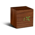 Gingko Cube Click Clock 3" x 3" Soft LED Display Time/Date/Temp ...