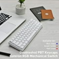 ANNE PRO 2 Wired BLUETOOTH 60% Mechanical White Keyboard Red Switch ...