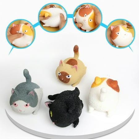 Angry Cute Cat Shaped Ball Toy Relief Stress Squeezed Relief Stress ...
