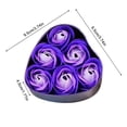 Soap Rose Flower Gift Set With Heart - Shaped Iron Box, 6 Scented Soap ...