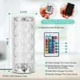 LED Crystal Table Lamp, Moclever Crystal Diamond Rose Table Lamp with ...