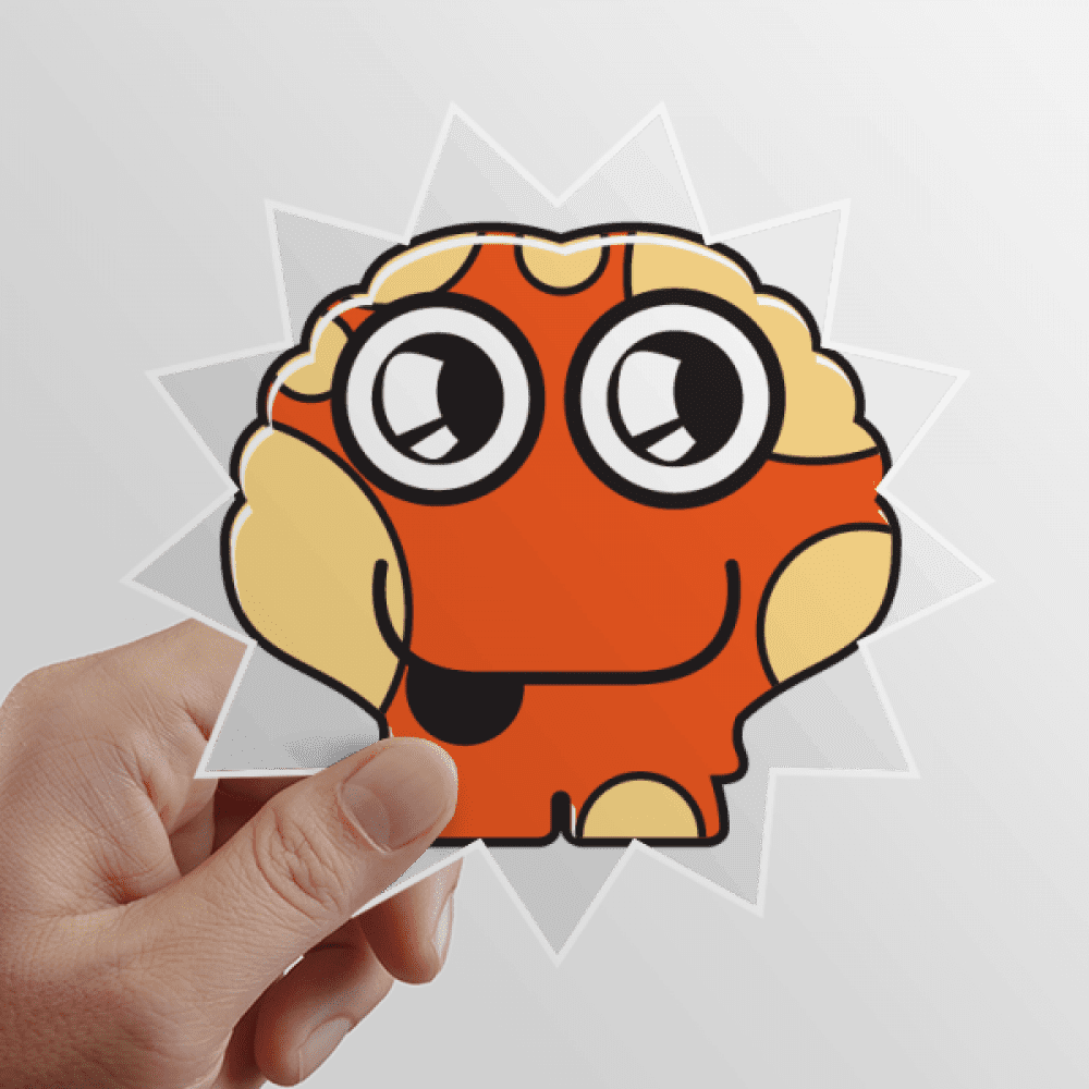 Universe And Alien Orange Alien Sun Vinyl Sticker Luggage Graffiti ...