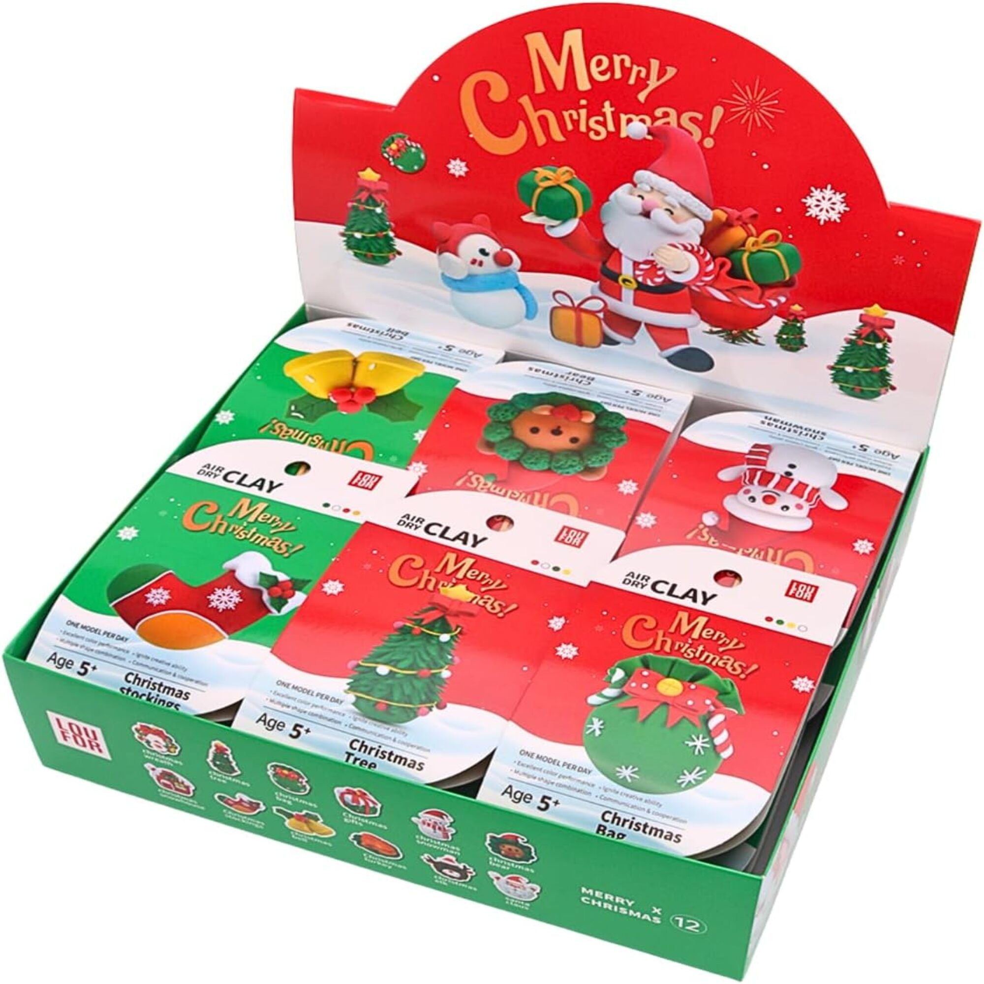 Click here for Intexca Christmas Air Dry Clay Kit For Kids - 12 H... prices