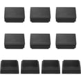 10-Pack Tubing End Caps, 2 x Inch Plastic Square Hole Plugs Inserts for ...