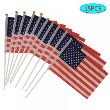 GiftExpress Set of 12, Proudly Made in U.S.A. Small American Flags 4x6 ...