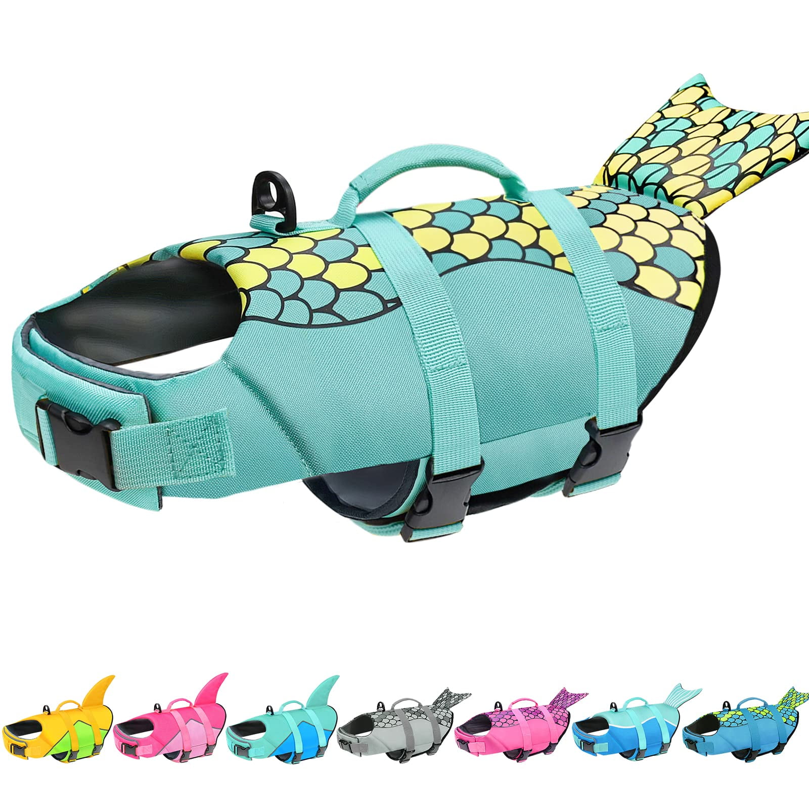 Malier Dog Life Jacket, Ripstop Dog Life Vest Adjustable Dog Life ...