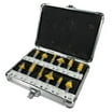 35 Piece Carbide 1/2" Shank Router Bit Set with Aluminum Carrying Case ...