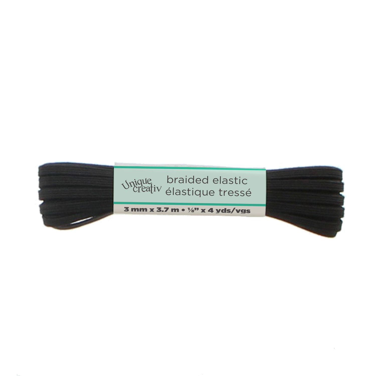 Click here for Unique Creativ Black Braided Elastic 3mm X 3.7m prices
