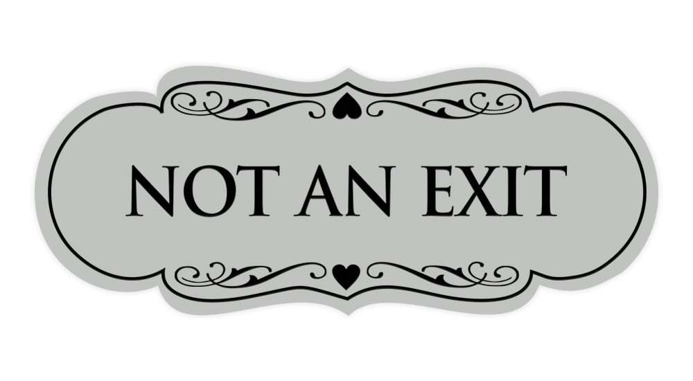 Designer Not An Exit Sign(Lt Gray) - Medium - Walmart.com