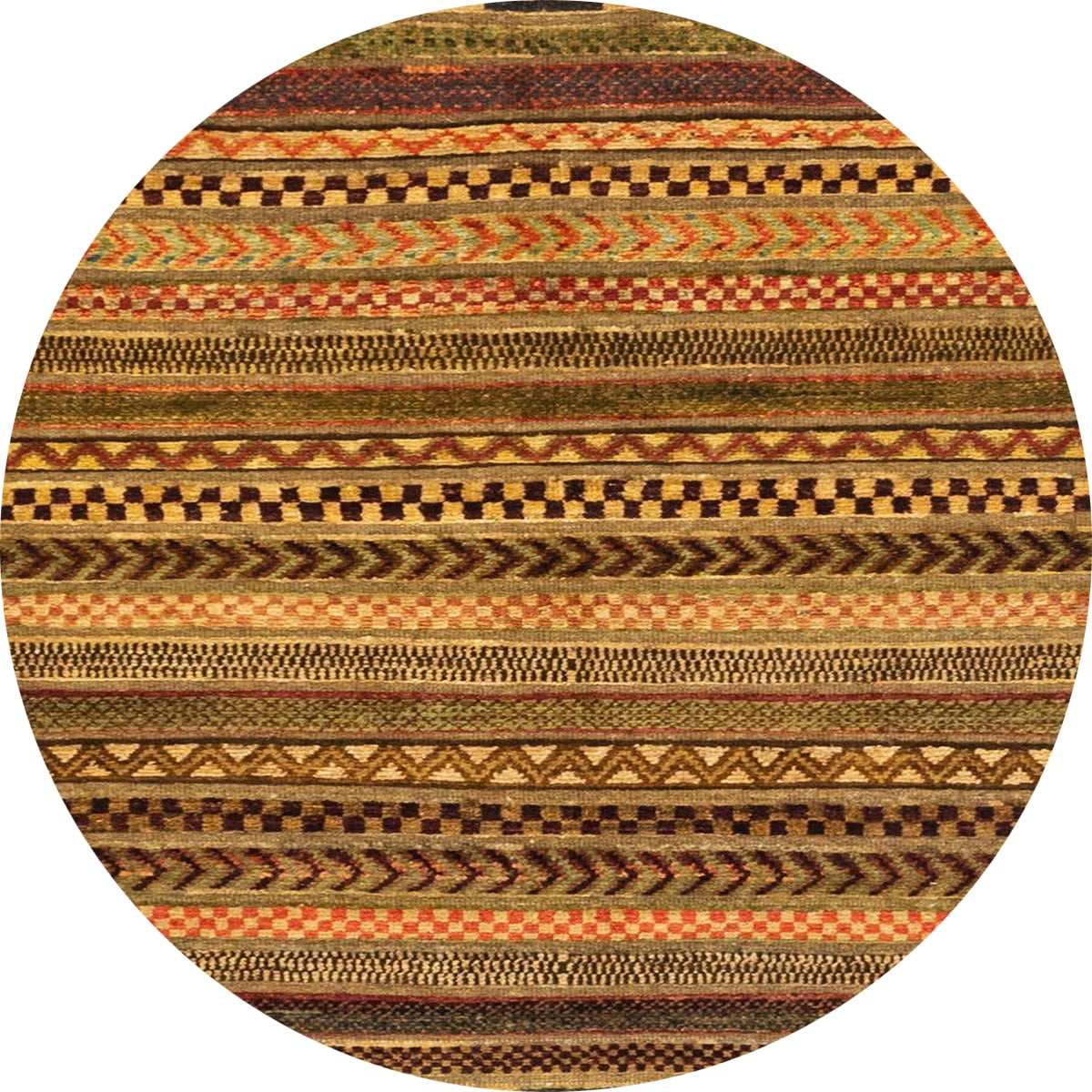 Ahgly Company Indoor Round Abstract Red Abstract Area Rugs, 8' Round ...