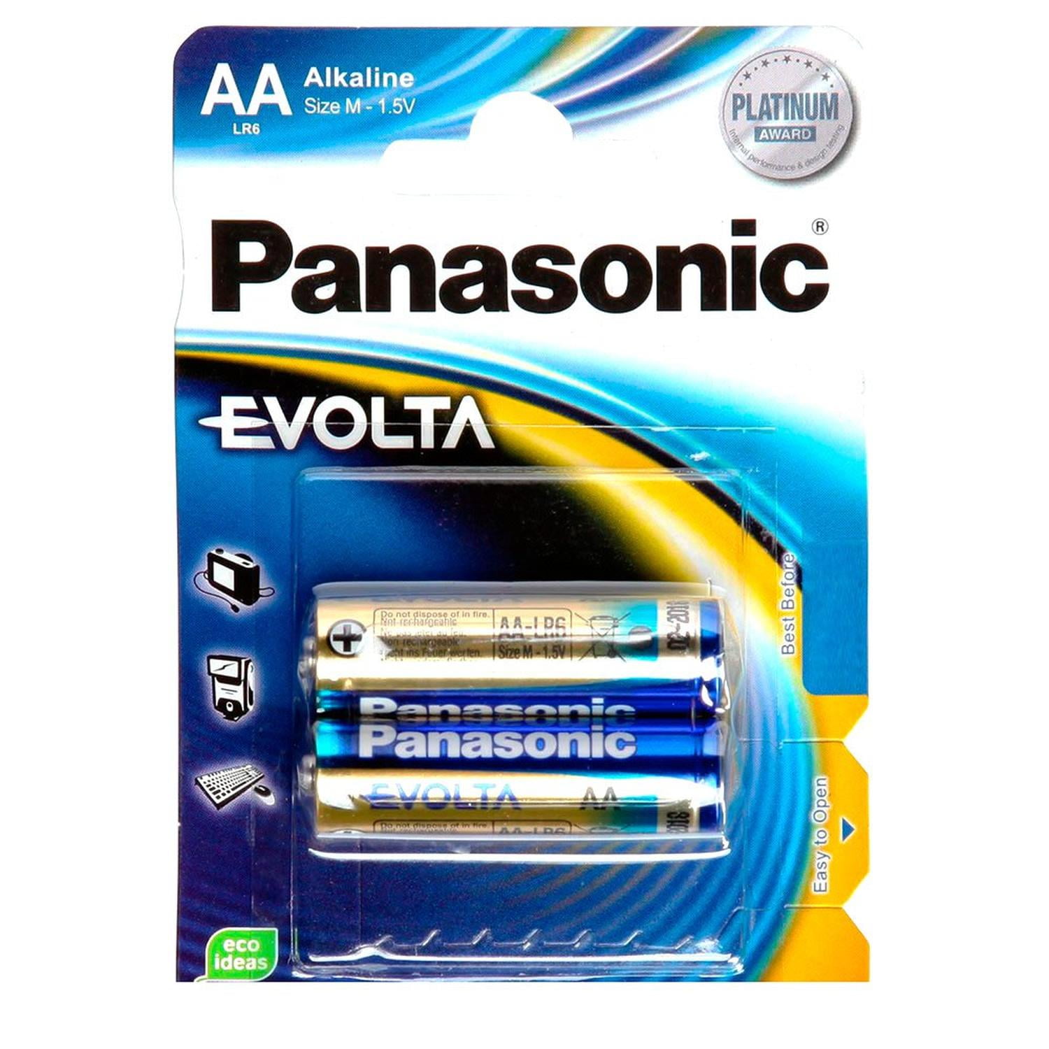 Pila Alcalina AA Panasonic Evolta 2 1.5V LR6 Multicolor | Bodega ...
