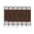 6 Panel Folding Room Divider Portable Privacy Screen Wave Fiber Room ...