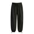 Jogger Pants For Women Drawstring High Waisted Parachute Trouser Summer ...