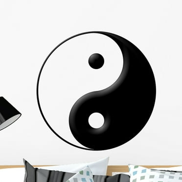 Ying Yang Gold Wall Decal by Wallmonkeys Peel and Stick Graphic (24 in ...