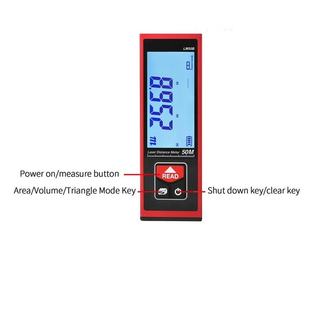 Laser Rangefinder Portable Bluetooth ClassⅡ Distance Meter 50M/164Ft ...