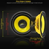 Pyle PLG64 6.5" 300W Car Mid Bass Woofer Midrange Sub Power Speaker, Yellow - Walmart.com