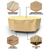 Budge Large Nutmeg Patio Round Table/Chairs Cover, All-Seasons ...