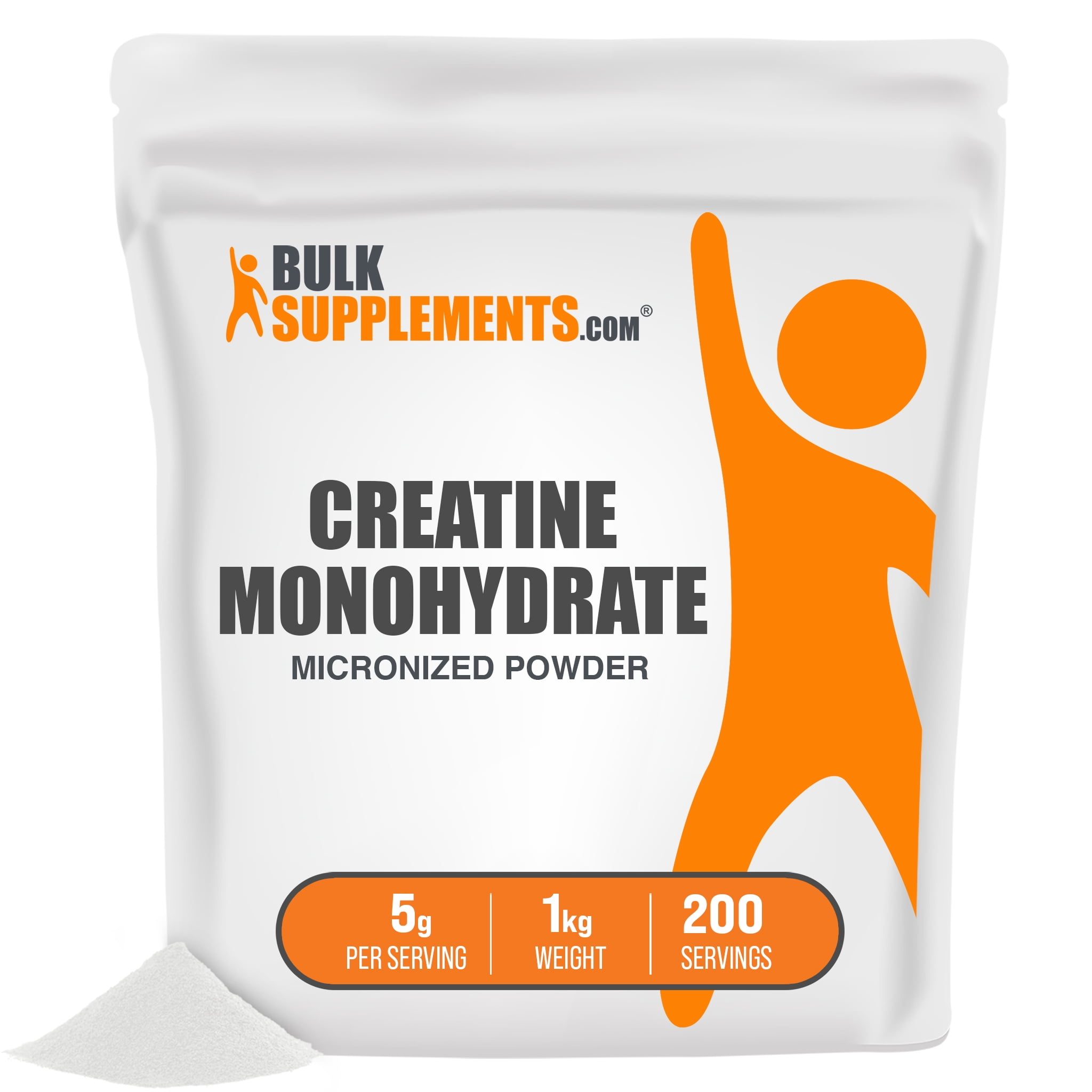 BulkSupplements.com Creatine Monohydrate Powder, 5g 1 Kilogram, 35.3 ...