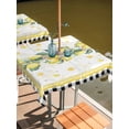 54x54 Square Tablecloth, Yellow Lemon Outdoor Tablecloth with Umbrella ...