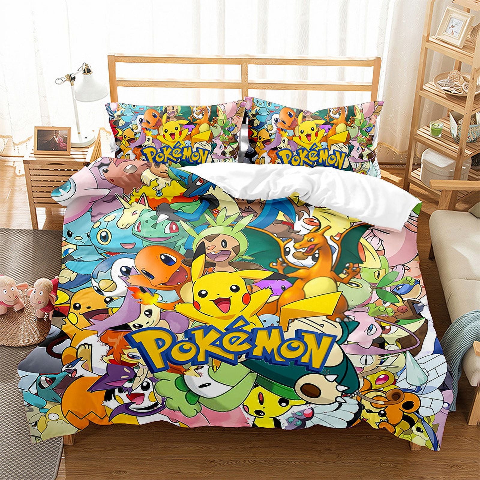 Click here for Yingd Pok-Mon Pika-Chu 3 Pcs Comforter Set With 2... prices
